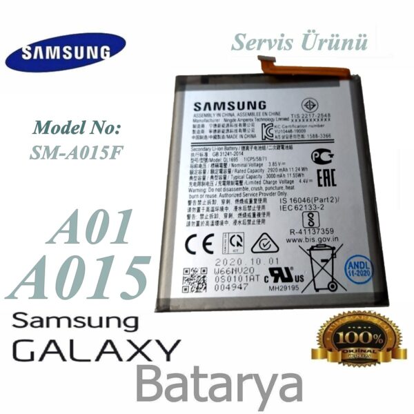 Samsung Galaxy A01 A015 SM-A015F Batarya QL-1695 Servis ürünü Batarya ...